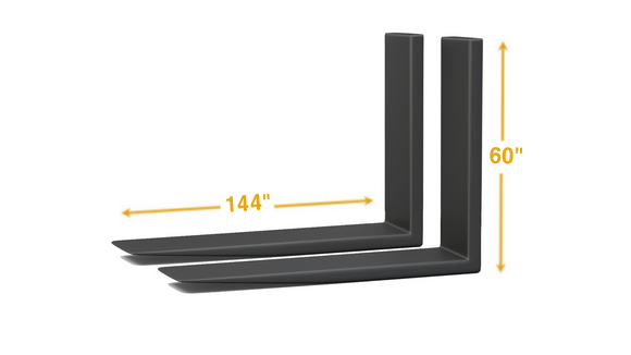 144" Blank Forks - 60" Backheight – Magna Forklift Forks
